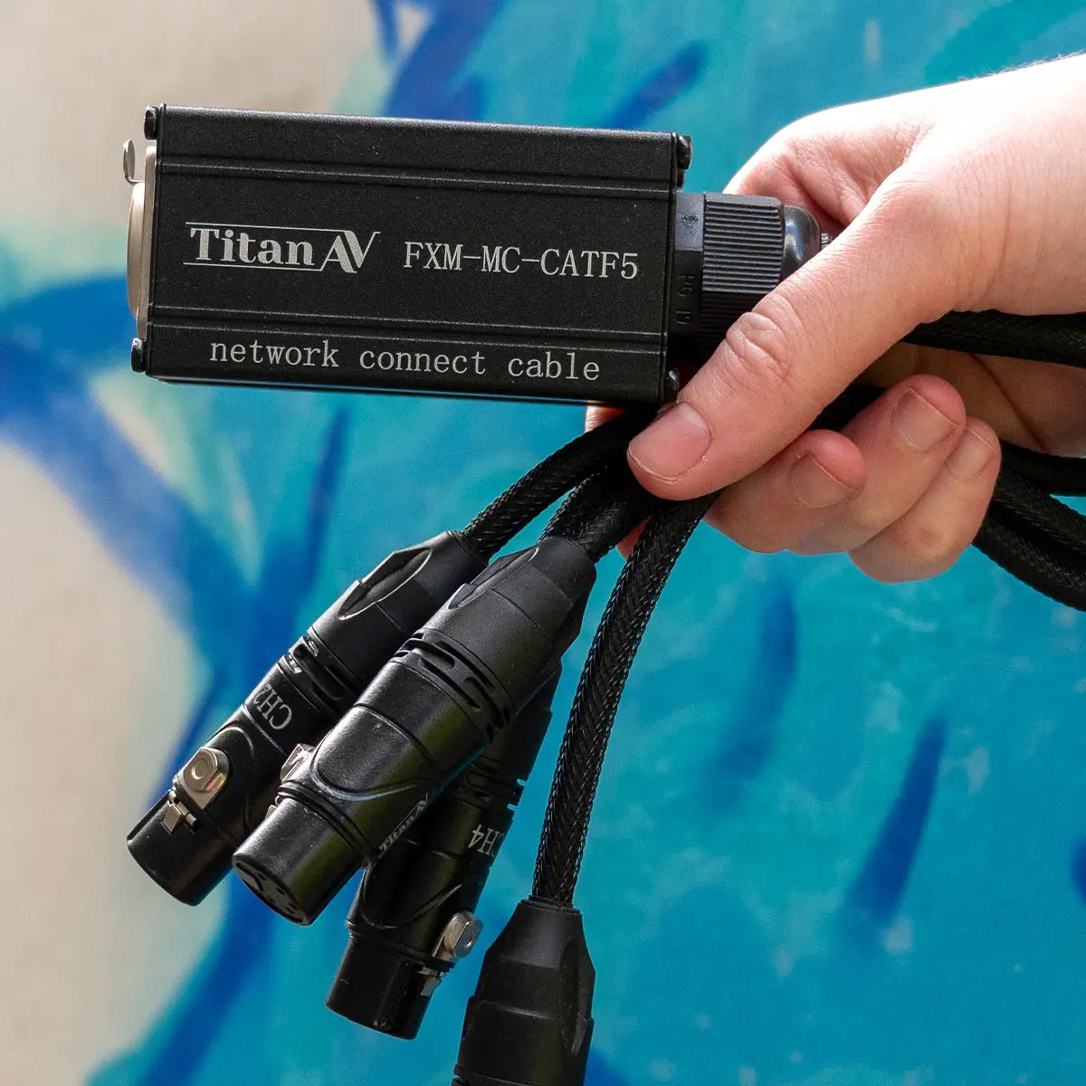 CAT Tail, etherCON to Quad 5-Pin XLRF – Titan AV