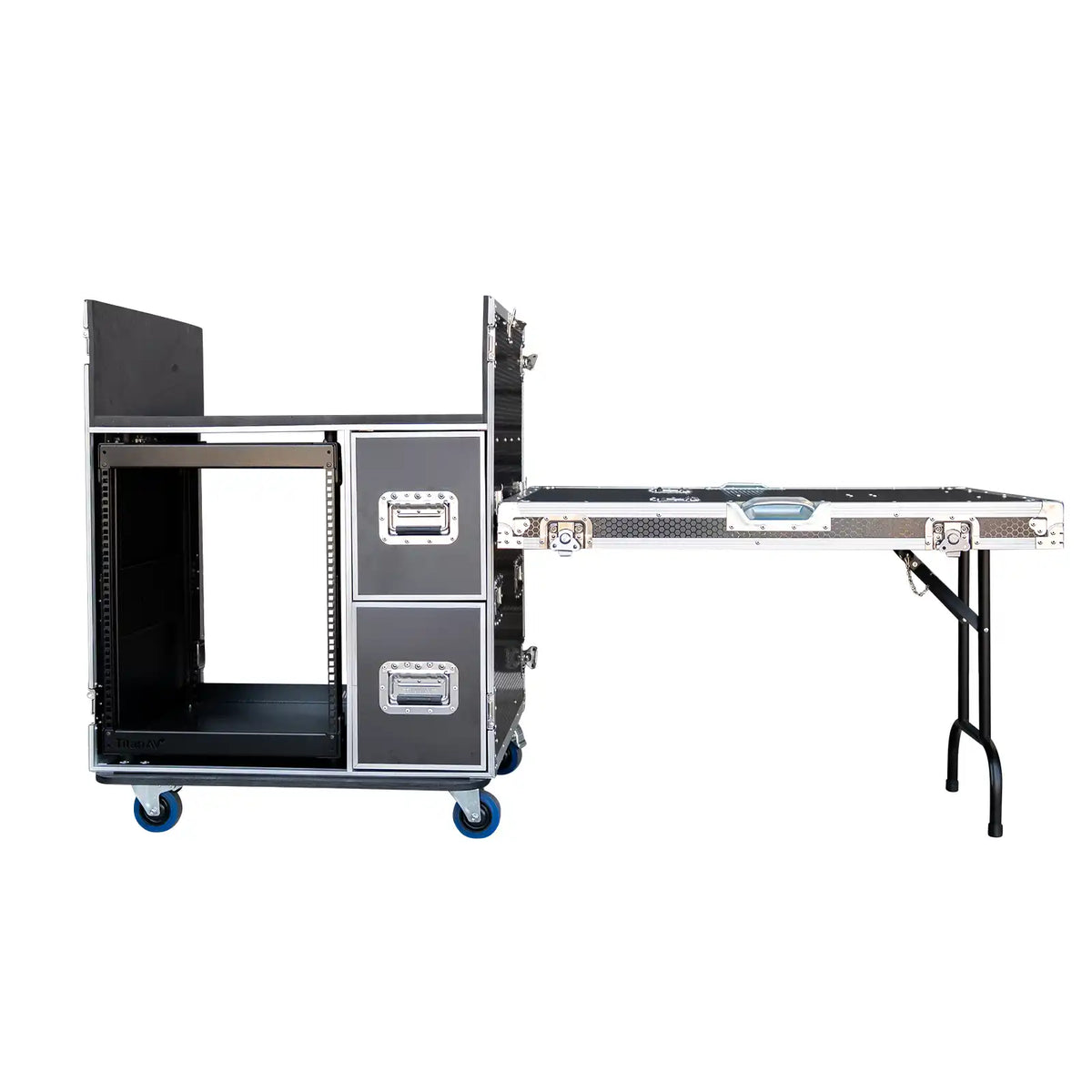 Mixer Workstation Flight Case | 12RU Rack | Side Table - Titan AV