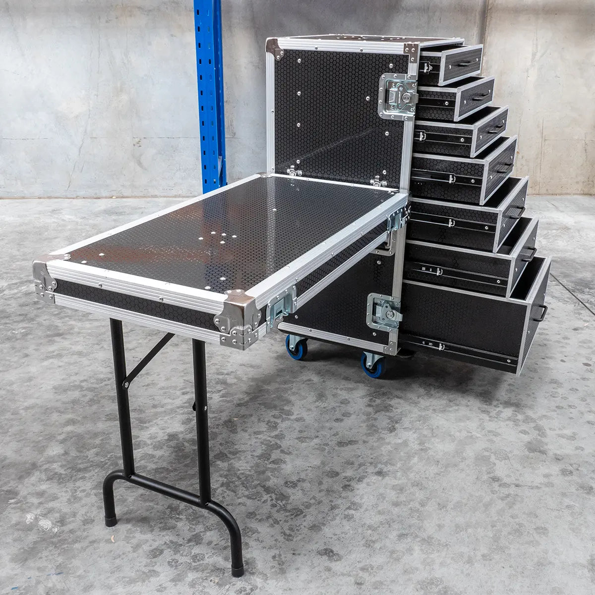 Portable Workstation On Wheels | 7 Drawers & Table | Titan AV
