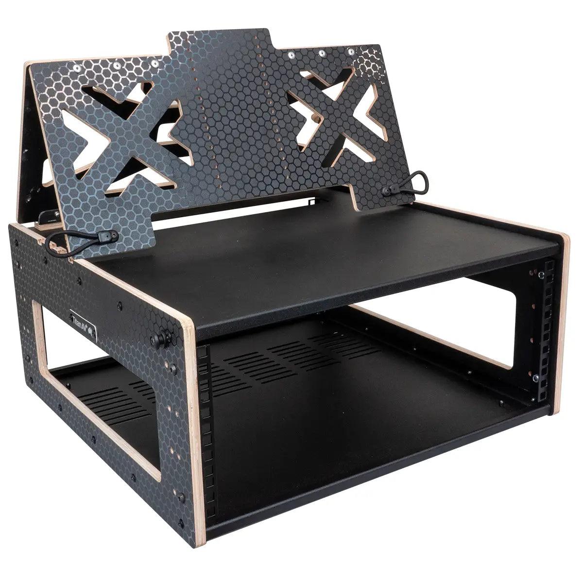 4RU Broadcast Flight Rack with Monitor Mount | Titan AV