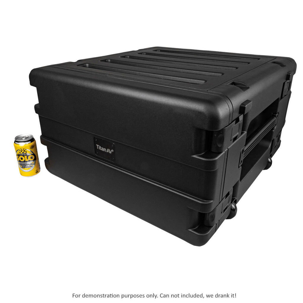 6U Rolling Rack Case | Strong Plastic Hard Case for 19" Rack Gear ...