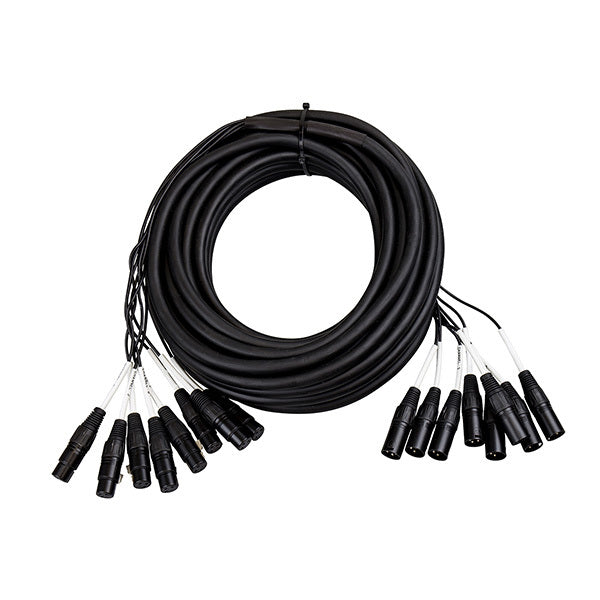 15m XLR Loom | 8 Way Multicore Balanced Cable | Stage Snakes – Titan AV