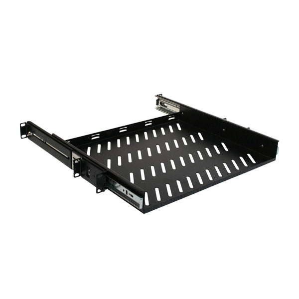 1RU Sliding Shelf | 350mm Deep | 19" Rack Mount Storage | Titan AV