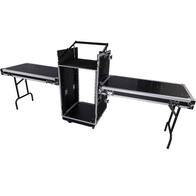 Workstation & Portable DJ Table | 10U Mixer & 16U Amp Rack Case – Titan AV