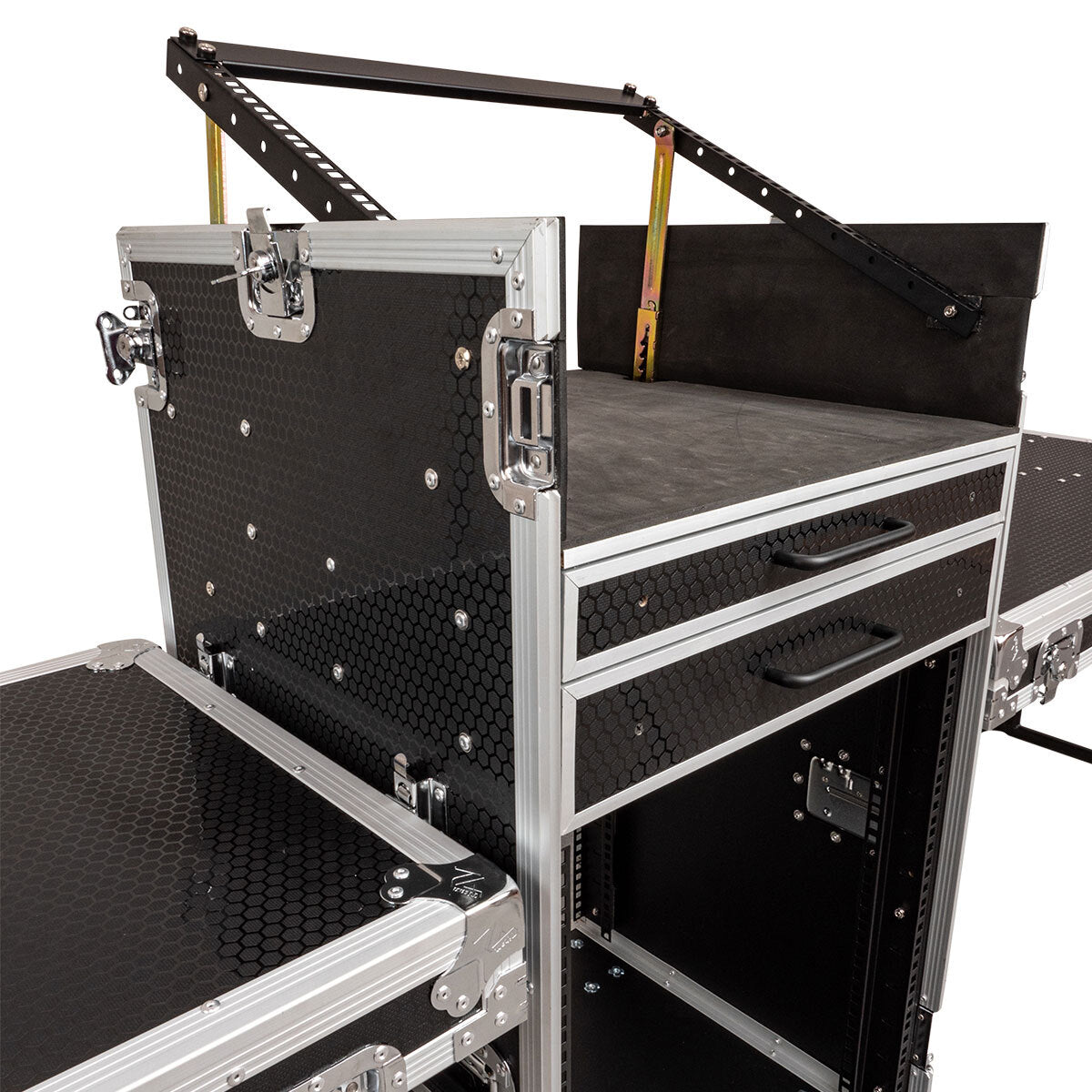 19" Rack Mount Case with Drawers & Tables | DJ Mixer Workstation – Titan AV