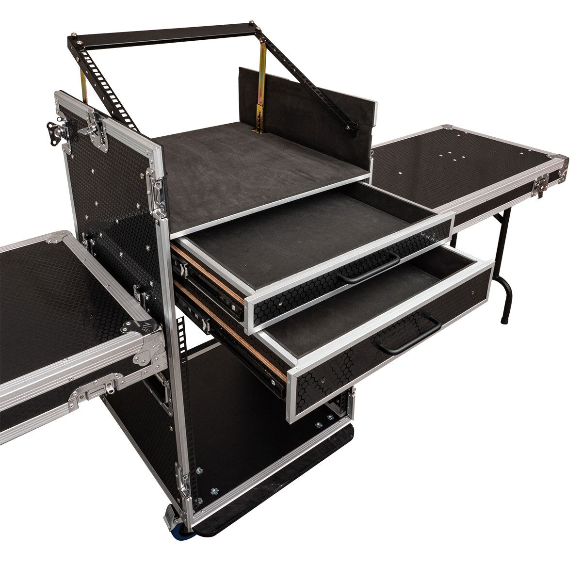 19" Rack Mount Case with Drawers & Tables | DJ Mixer Workstation – Titan AV