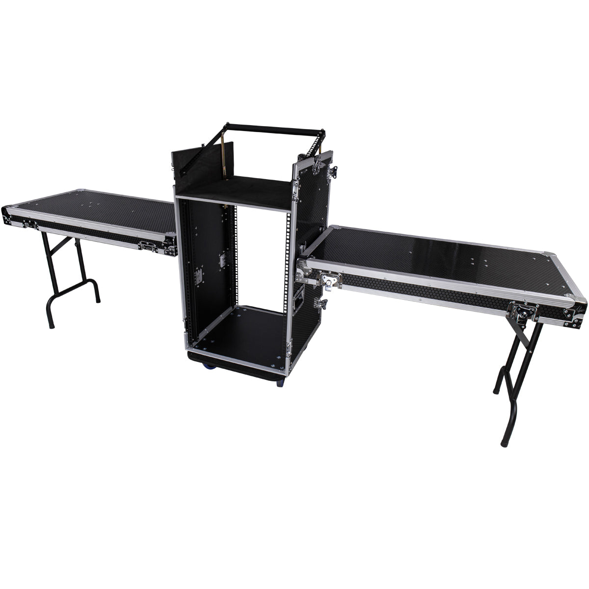 Workstation & Portable DJ Table | 10U Mixer & 16U Amp Rack Case – Titan AV