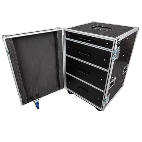 Titan AV 4 Drawer Workstation Road Case - Organized & Mobile AV Workspace